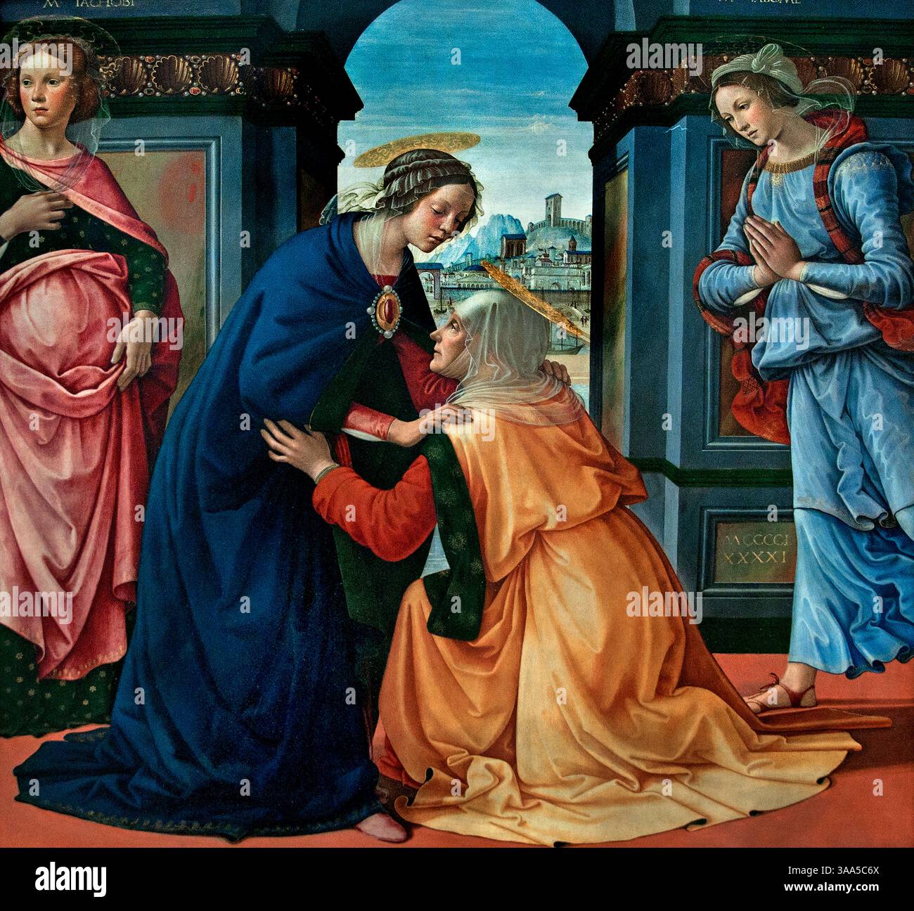 The Visitation - La Visitation 1491 Domenico Ghirlandaio, Italy, Italian Louvre France Fine Art ...