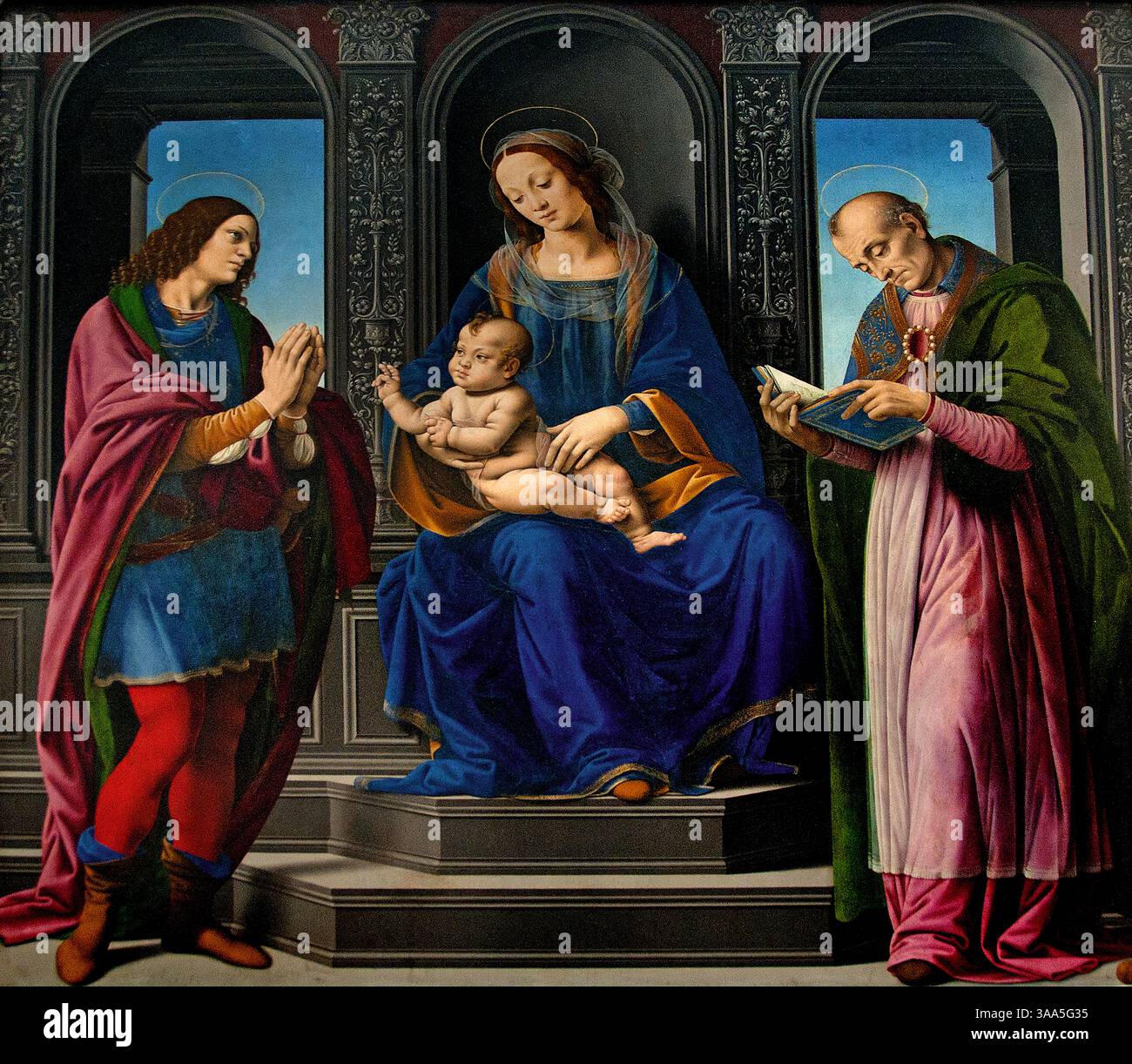 The Virgin and Child between St. Julien and Nicolas of Myra 1494 by ...