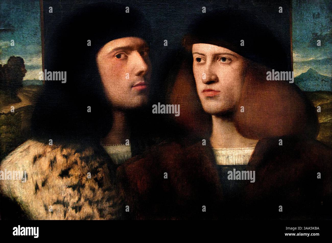 Portrait of two young men Venice ,Venetien ,XVI - 16th century Italy by ...