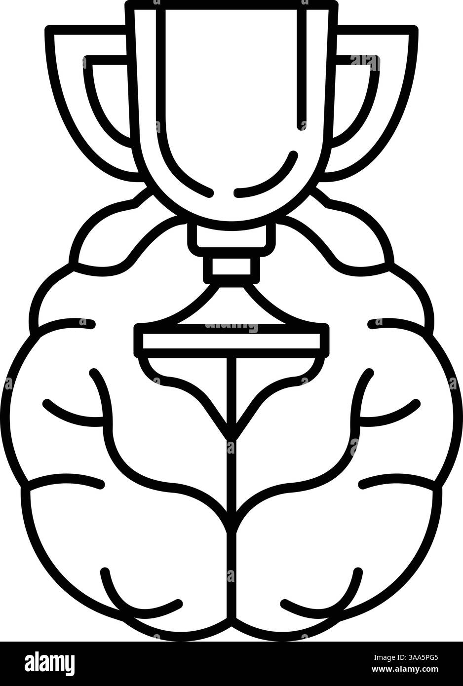 A brain with a trophy in the middle Stock Vector Image & Art - Alamy