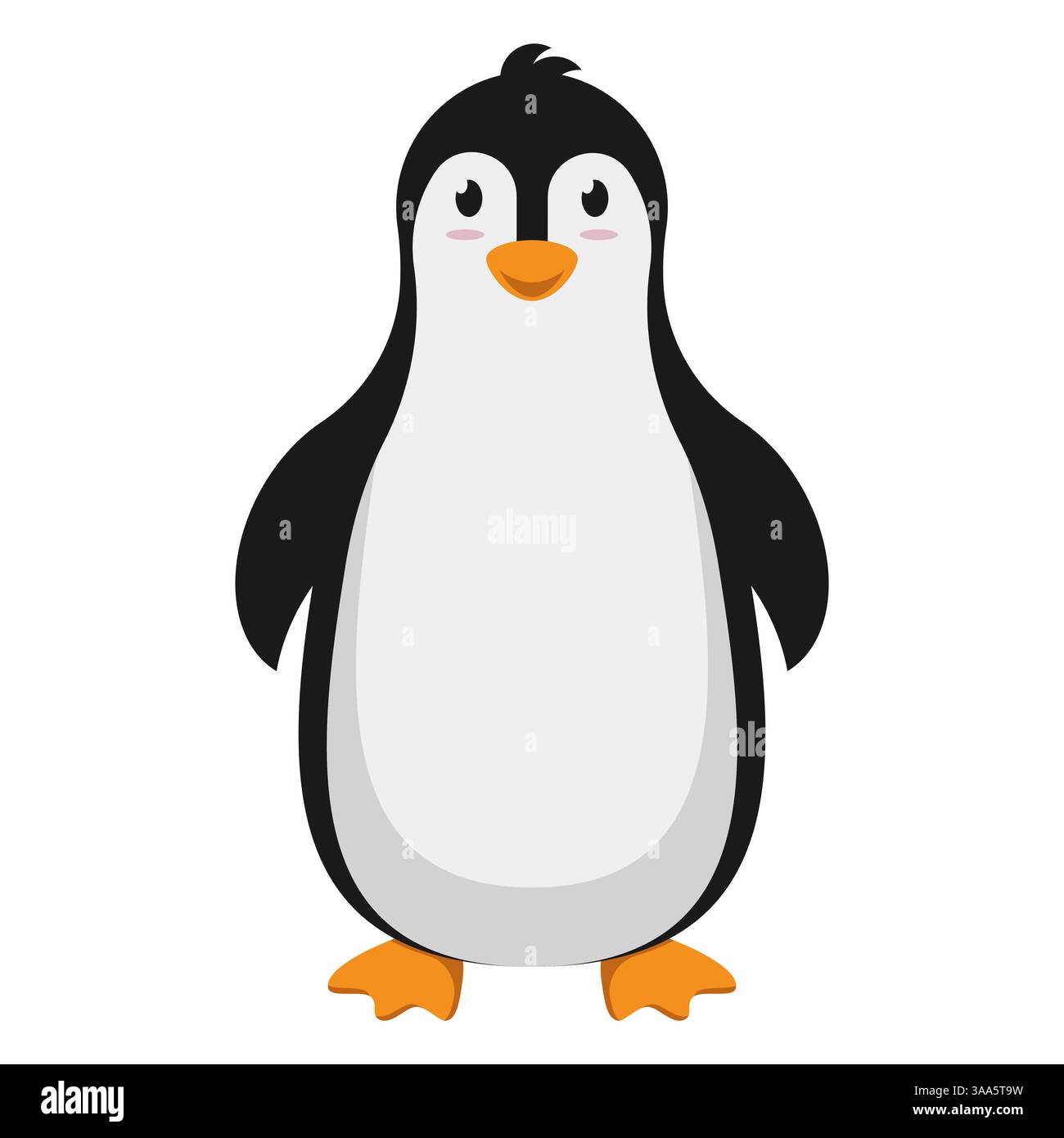 A charming cartoon penguin illustration, perfect for childrens media ...