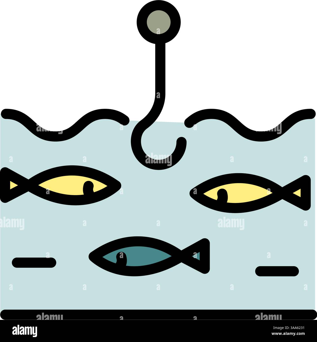 Various fishing related icon. Fishing Vector Icon. Catch seafood symbol ...