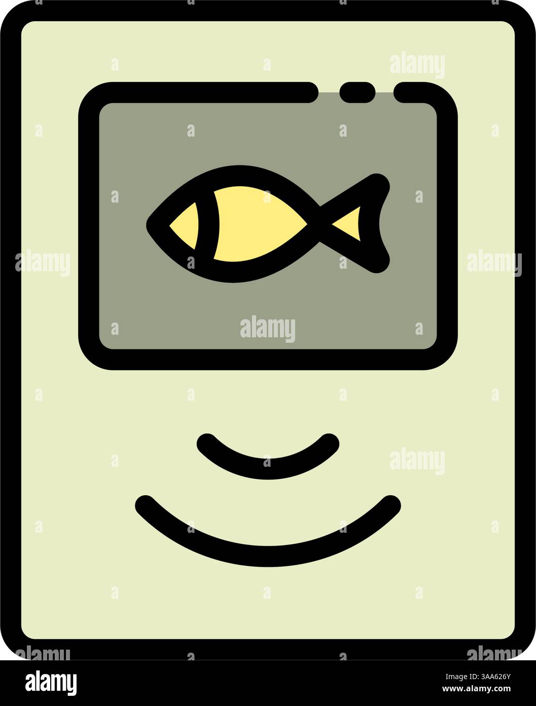 Water echo sounder icon. Fishing equipment symbol. Echo sounder vector ...