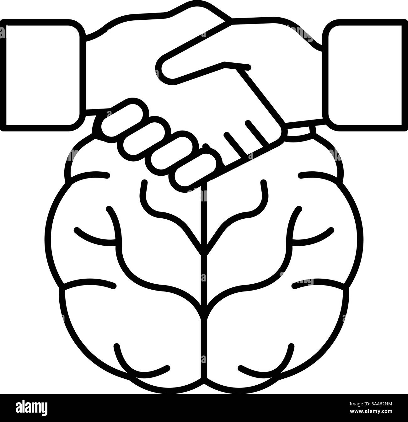 Shaking hands vector vectors Black and White Stock Photos & Images - Alamy