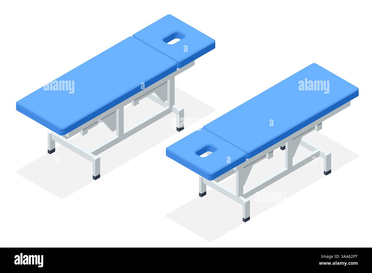 Isometric vector set of massage metal, adjustable, stationary models ...