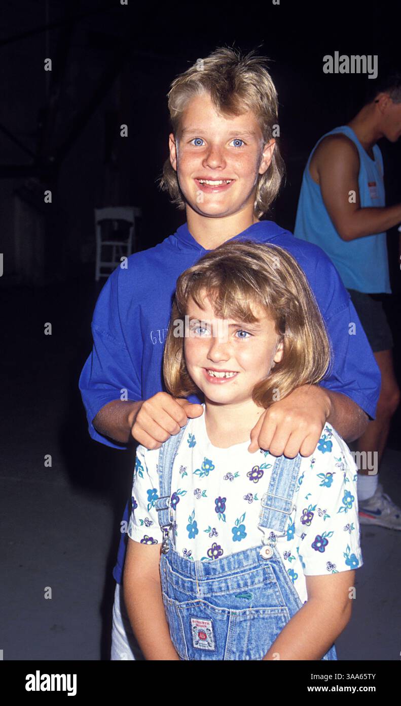Oct 02, 1993; Los Angeles, CA, USA; Actor ZACHERY TY BRYAN and sister ...