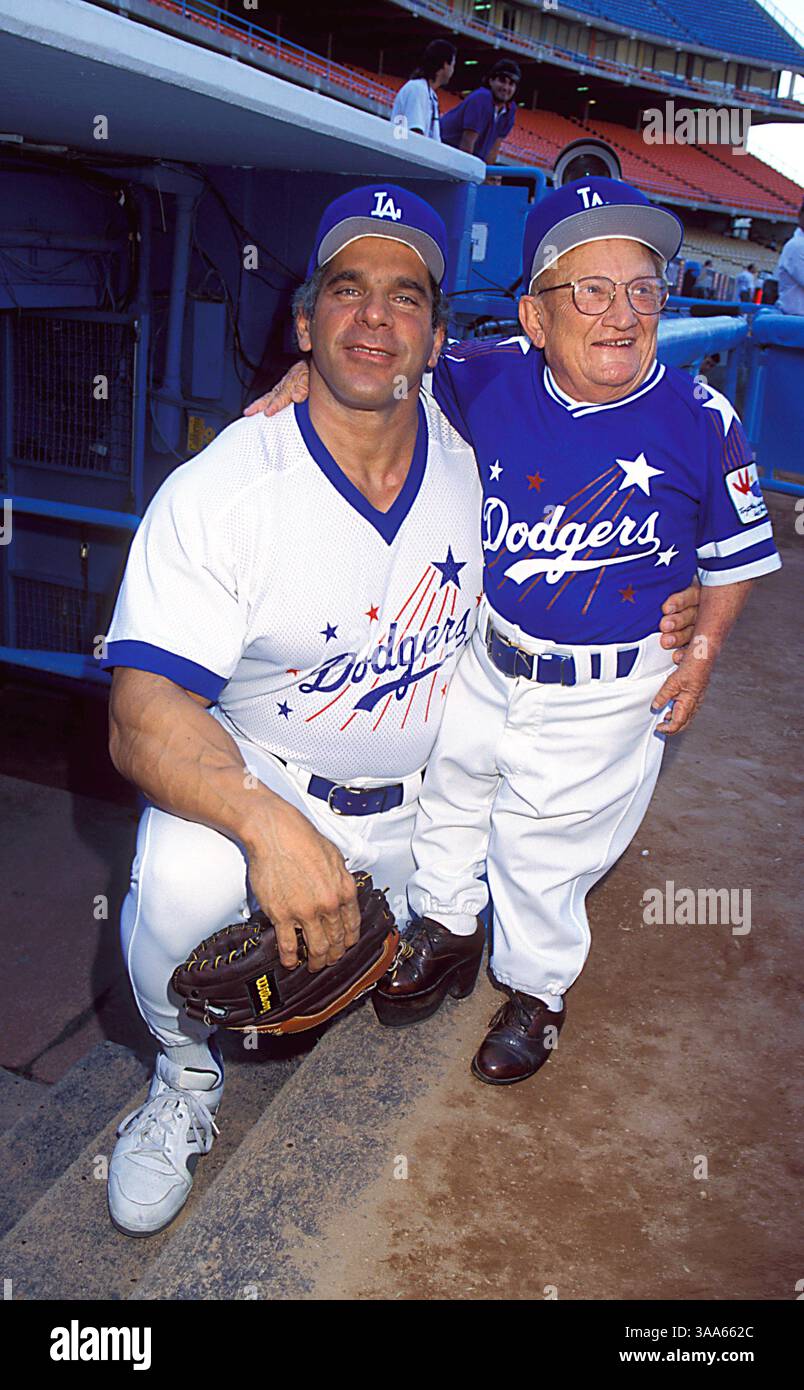 Aug 12, 1995; Los Angeles, CA, USA; Actor BILLY BARTY and bodybuilder ...