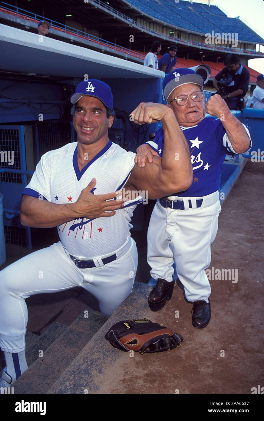 Aug 12, 1995; Los Angeles, CA, USA; Actor BILLY BARTY and bodybuilder ...