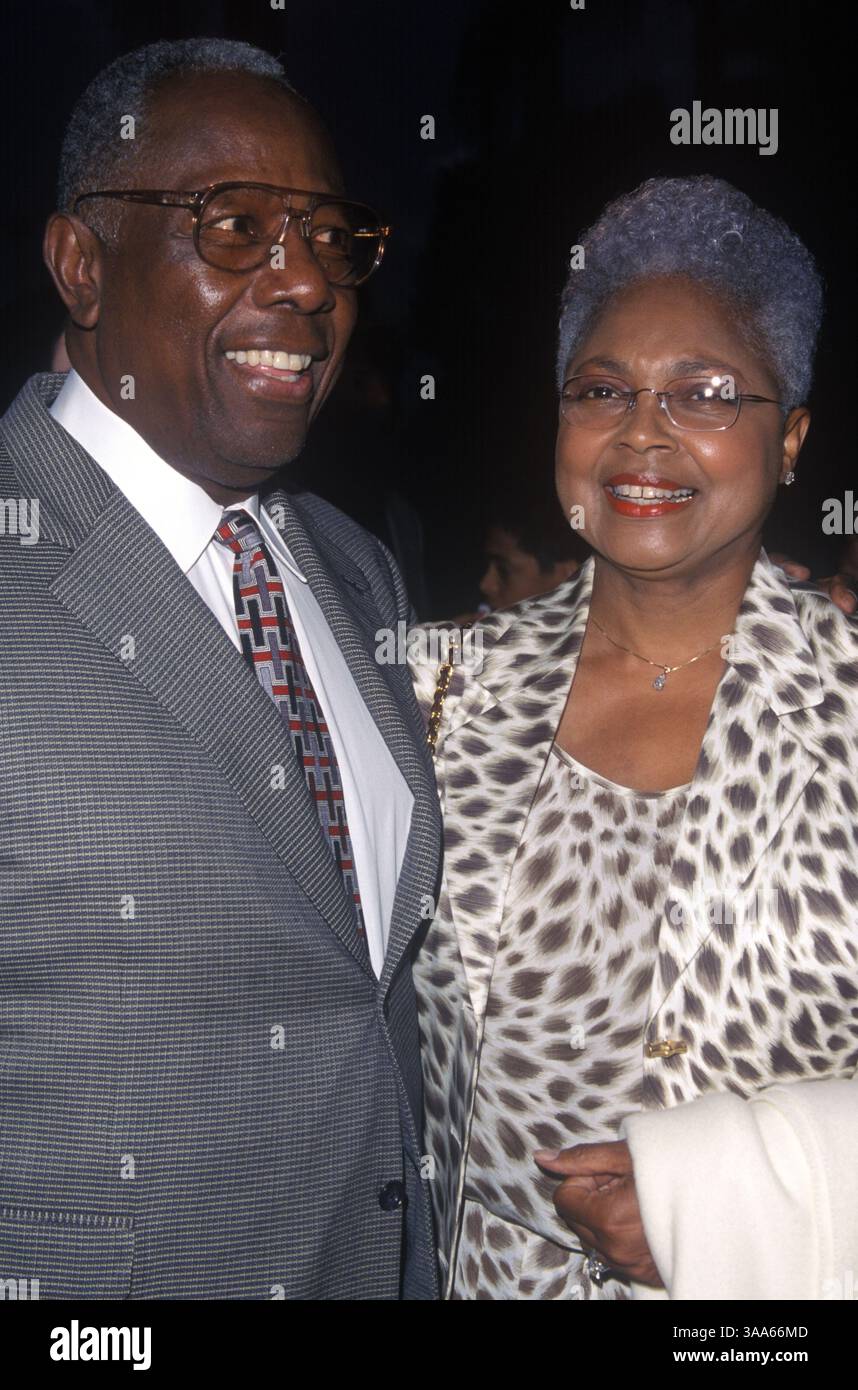 Sep 14, 2001; Los Angeles, CA, USA; HANK AARON at the 'Hardball ...