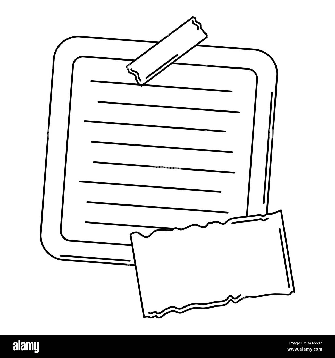 Paper note with pin. Frame or background for reminder Stock Vector ...