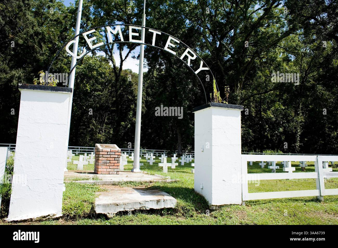 Sep 18, 2006; Angola, LA, USA; The inmate cemetery at the Louisiana ...