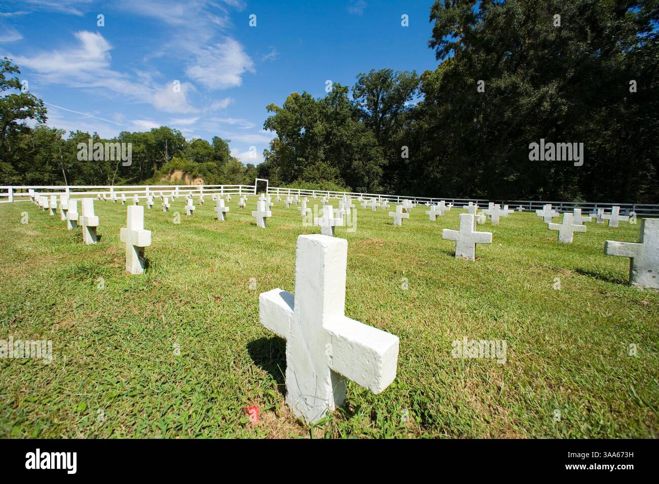 Sep 18, 2006; Angola, LA, USA; The inmate cemetery at the Louisiana ...