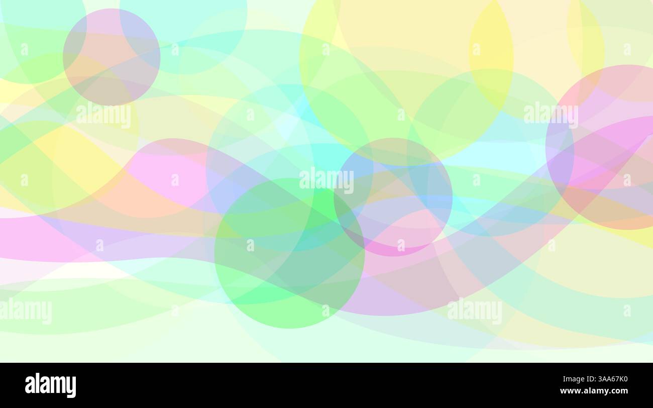 This is a vibrant composition featuring a mix of overlapping pastel ...