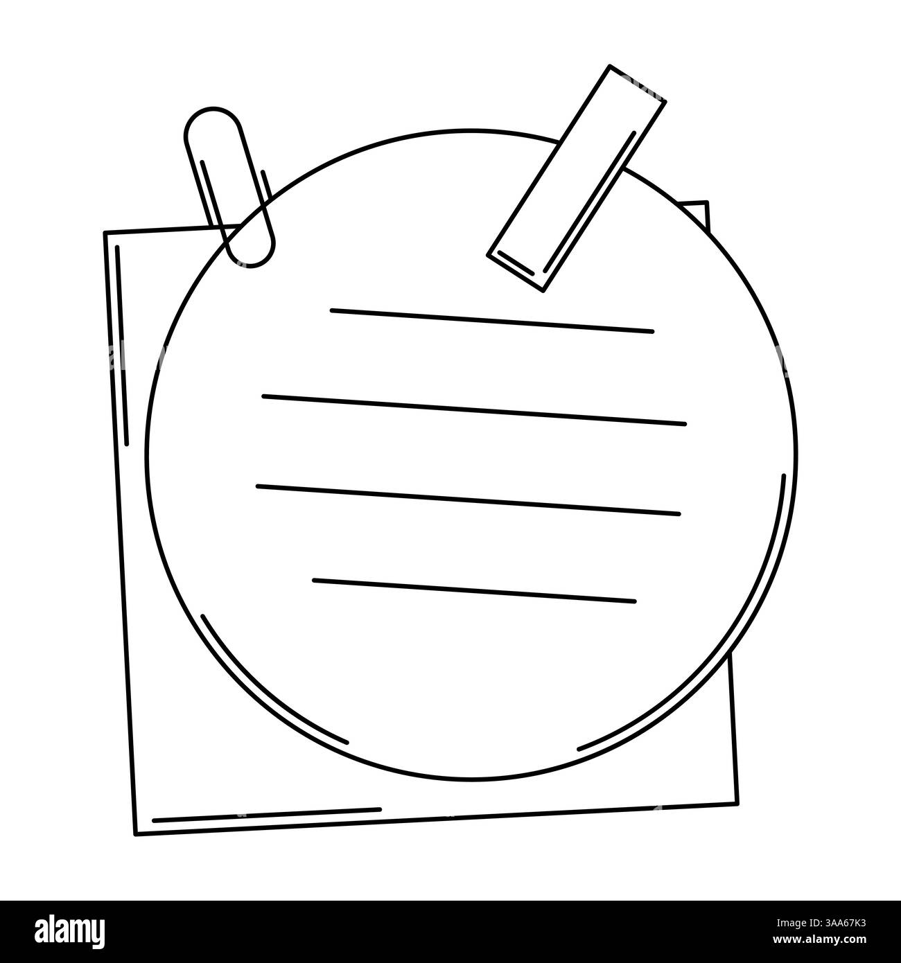 Paper note with pin. Frame or background for reminder Stock Vector ...