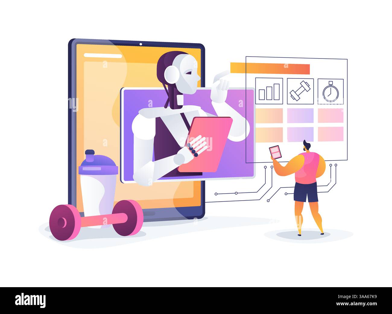 AI Personalized Workout Plans abstract concept vector illustration ...