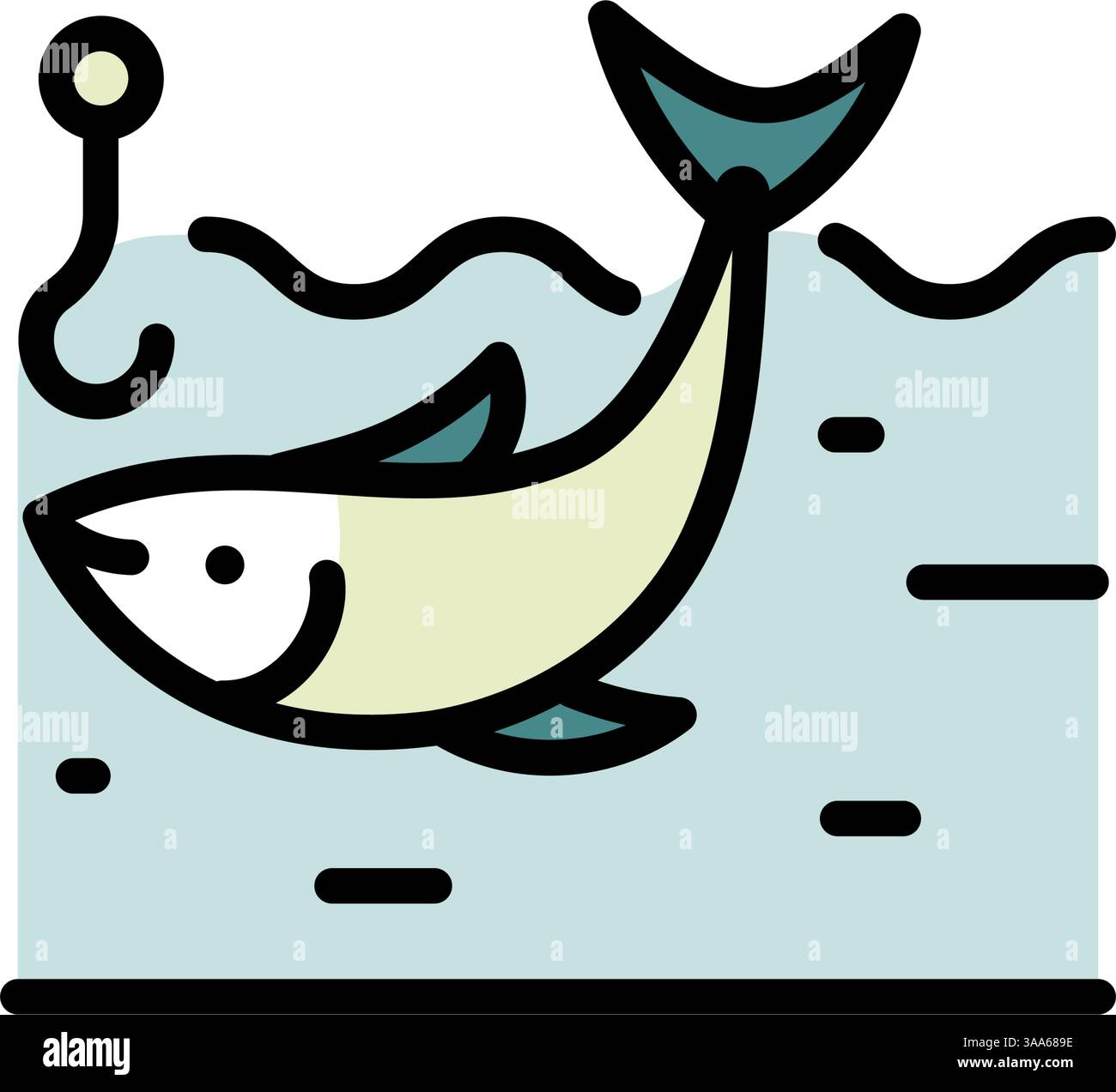 Various fishing related icon. Fishing Vector Icon. Catch seafood symbol ...