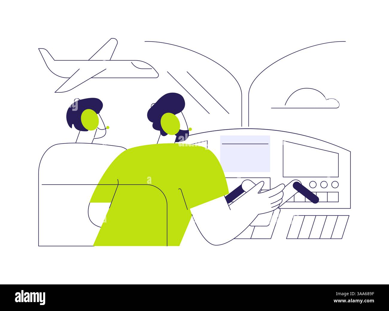 Flight training abstract concept vector illustration Stock Vector Image ...