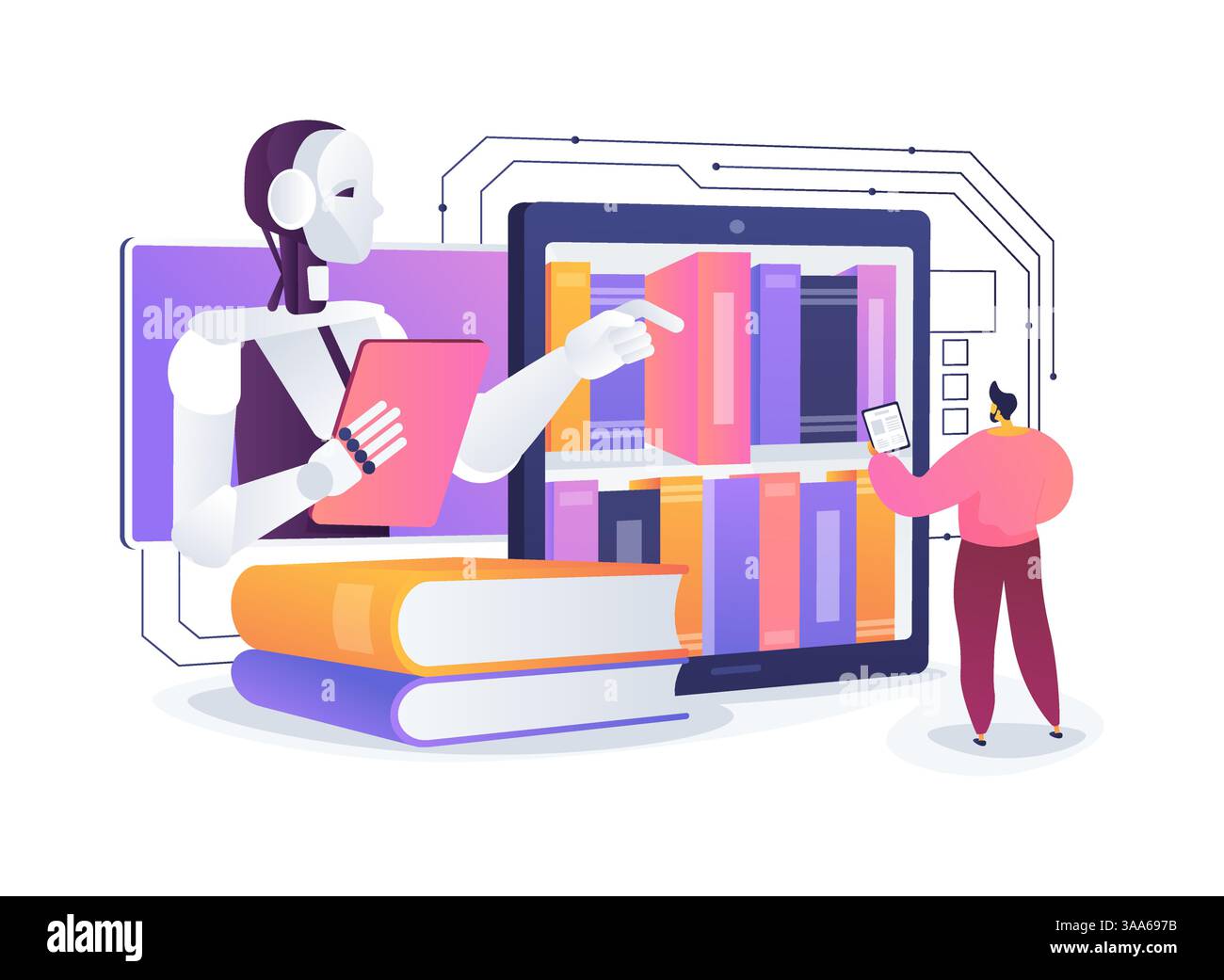 AI Personalized Book Recommendations abstract concept vector ...