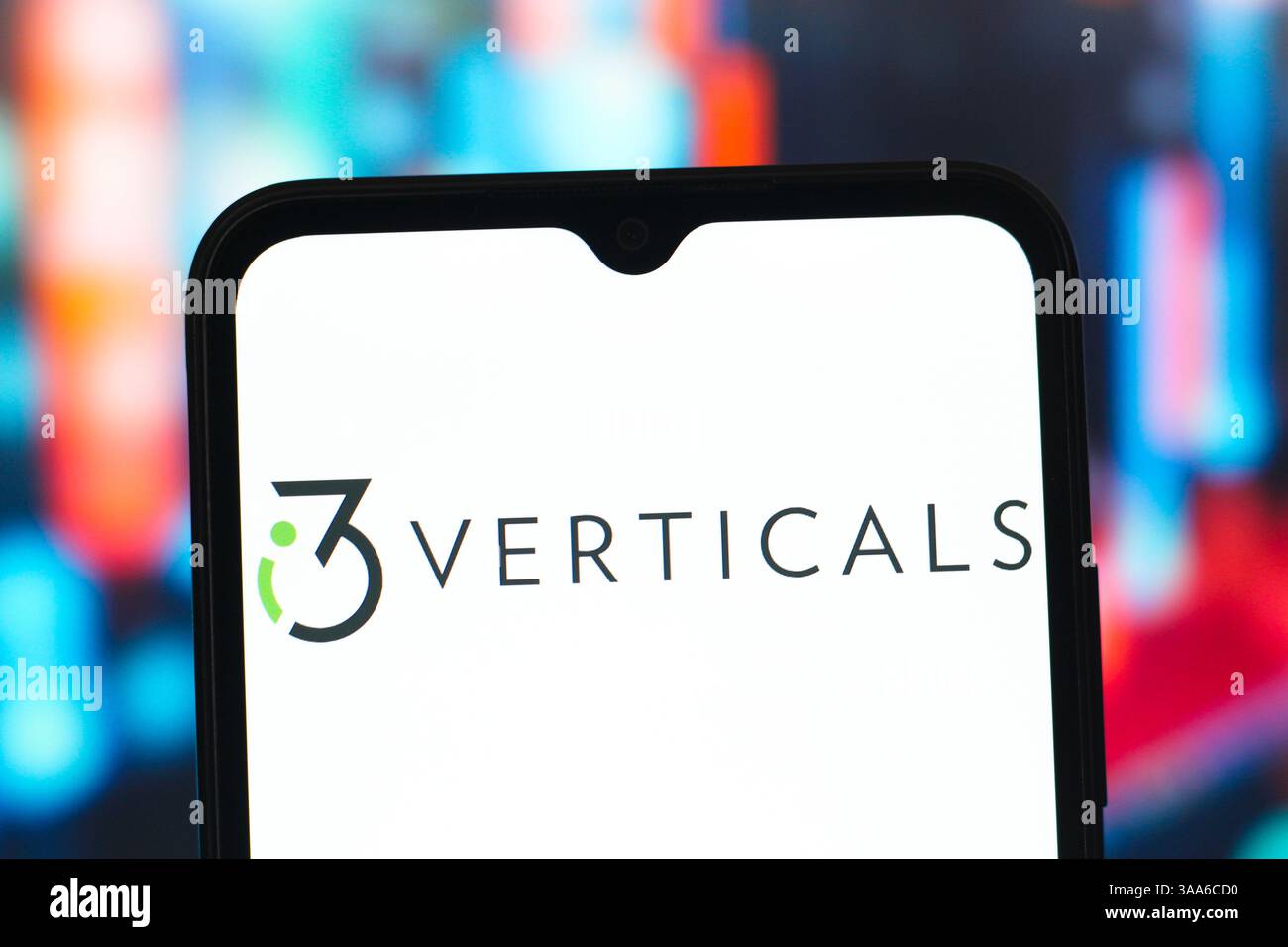 In this photo illustration, the I3 Verticals logo is seen displayed on a smartphone screen ...