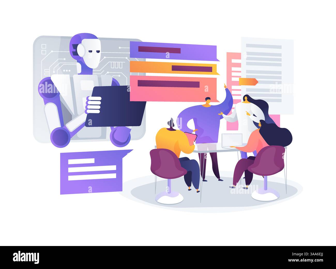 AI Automated Meeting Transcription abstract concept vector illustration Stock Vector Image & Art ...