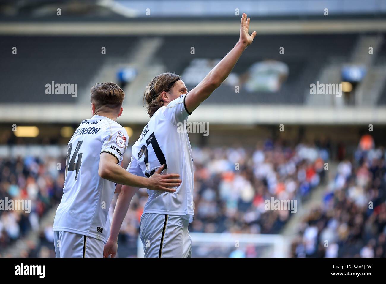 GOAL CELEBRATION Milton Keynes Dons Forward Danilo Orsi-Dadomo (21 ...