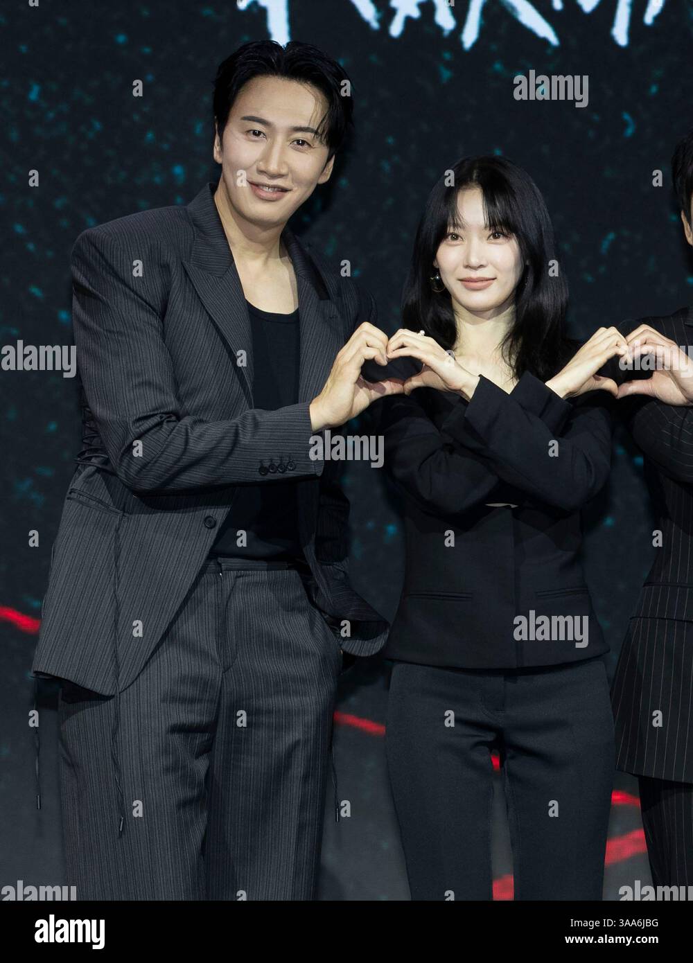 31 March 2025 – Seoul, South Korea: (L to R) South Korean actors Lee Kwang-soo and Gong Seung ...