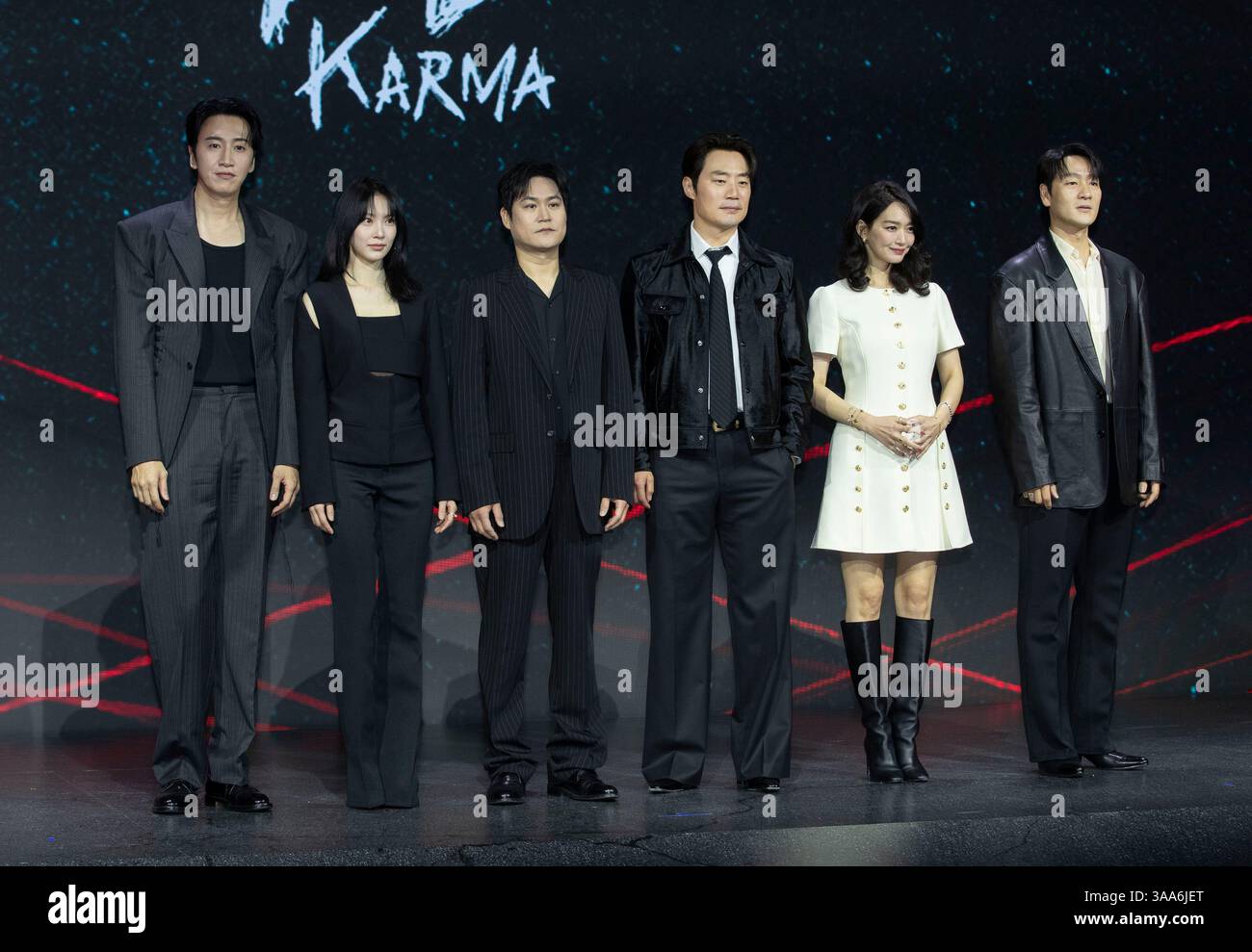 Seoul, South Korea. 31st Mar, 2025. (L to R) South Korean actors Lee Kwang-soo, Gong Seung-yeon ...