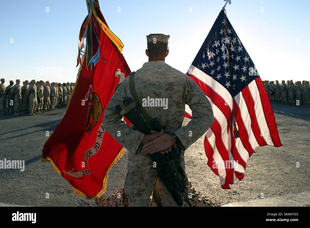 Nov 10, 2006; Asad, IRAQ; A U.S. Marine with the Hawaii-based 2nd Battalion, 3rd Marine Regiment ...
