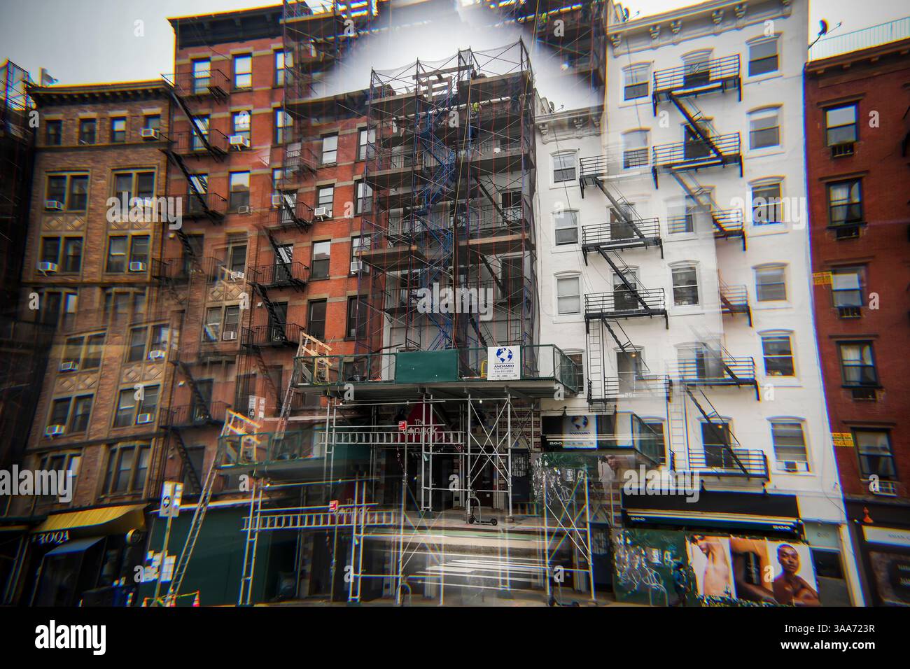 Scaffolding in Chelsea in New York on Wednesday, March 26, 2025 ...