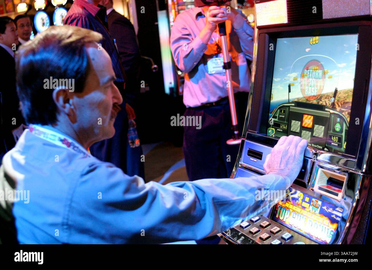 Nov 15, 2006; Las Vegas, NV, USA; The new Top Gun slot machines by WMS ...