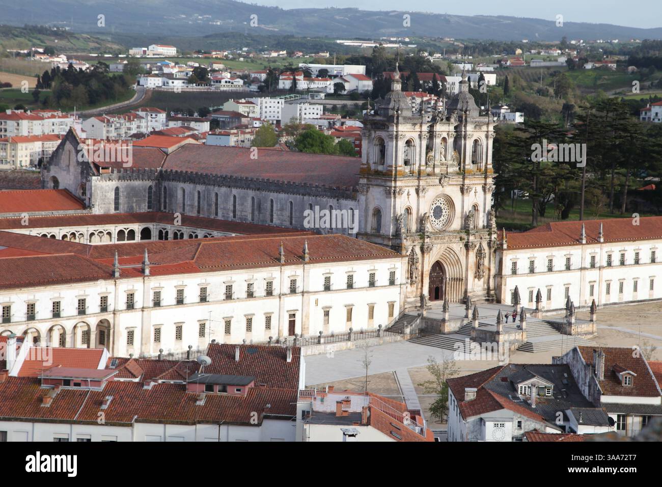 Views of Monastery Santa Maria show its impressive Gothic architecture ...