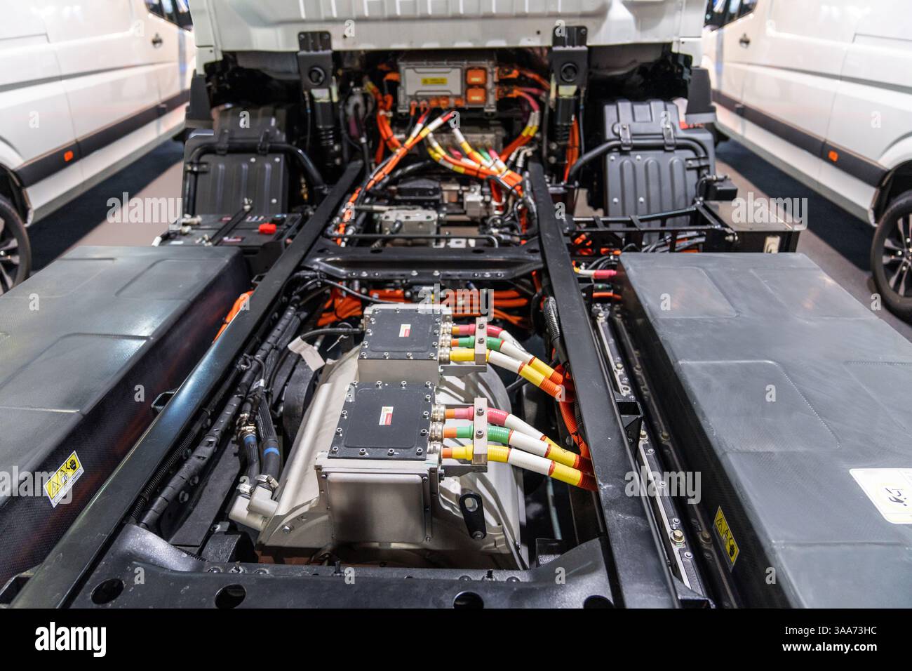 Electric truck power inverter and motor close up Stock Photo - Alamy