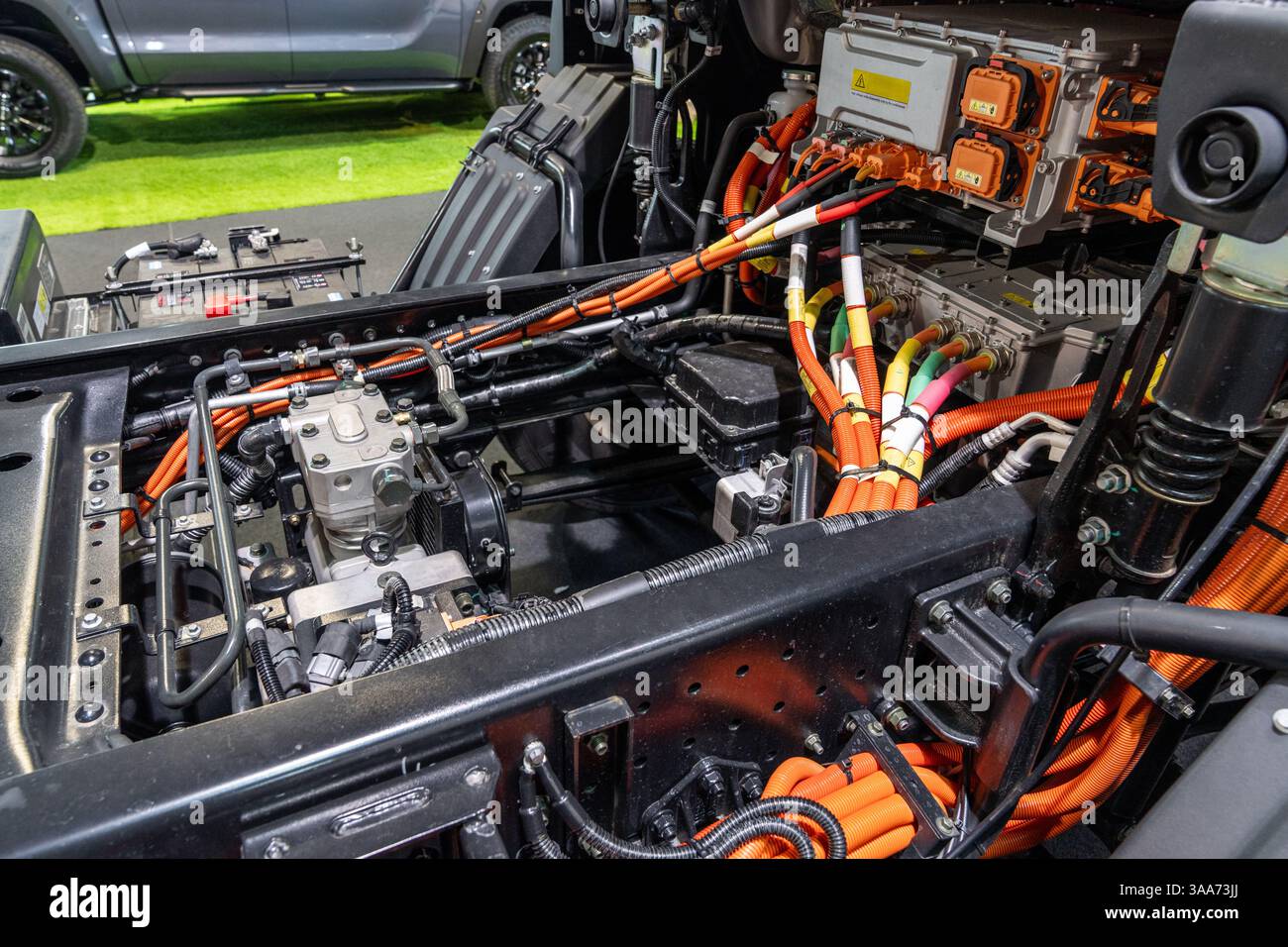 Electric truck power inverter and motor close up Stock Photo - Alamy