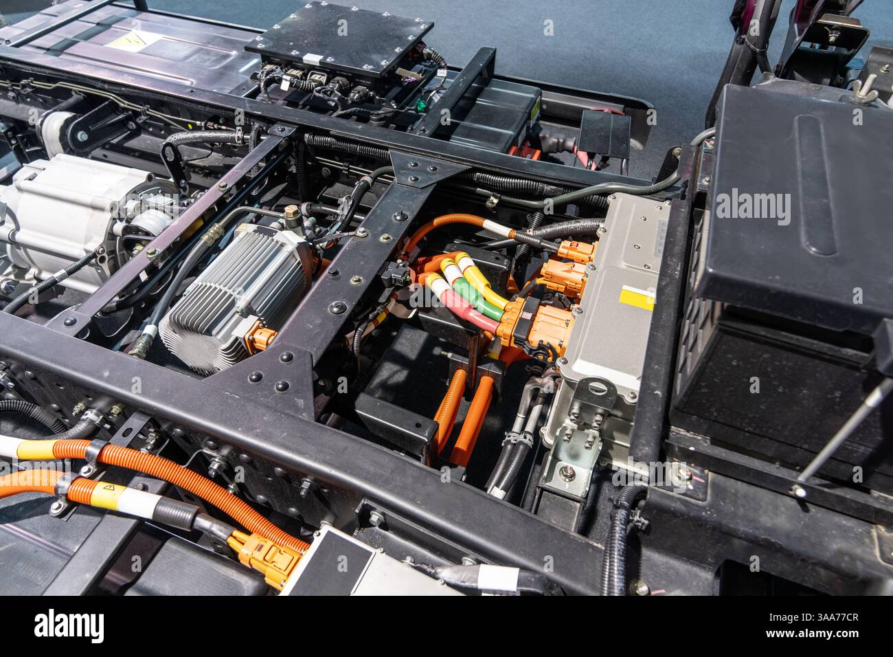 Electric truck power inverter and motor close up Stock Photo - Alamy