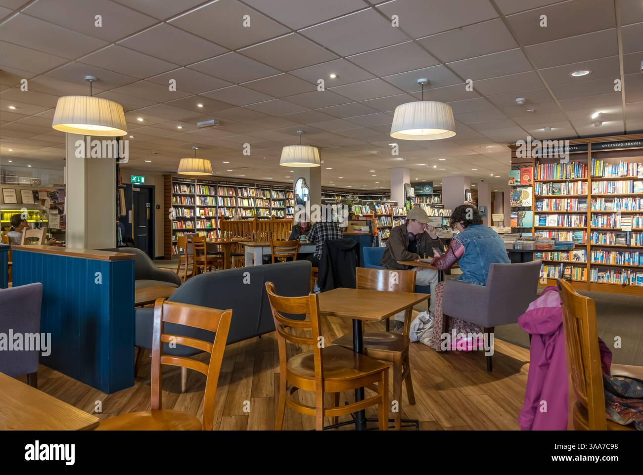 Waterstones cafe and book store, High Street, Lincoln City ...