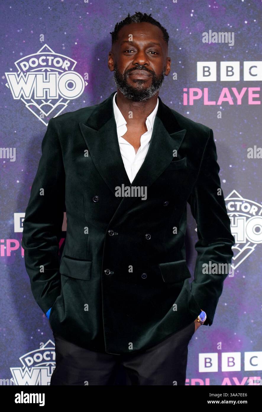 Sule Rimi attending the premiere of Doctor Who season two, at the Odeon ...