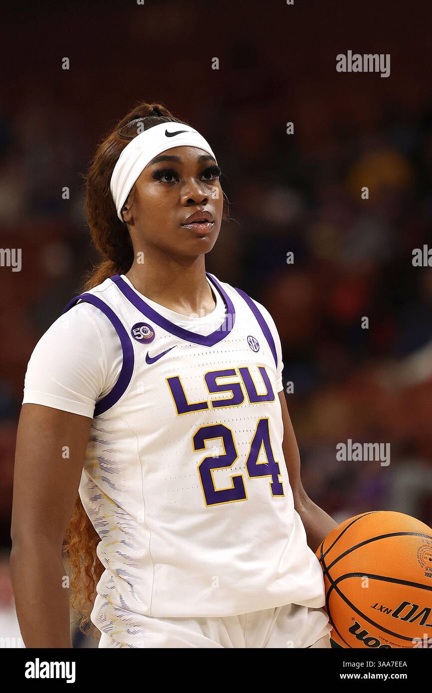 GREENVILLE, SC - MARCH 07: LSU Tigers guard Aneesah Morrow (24) during the SEC women's college ...