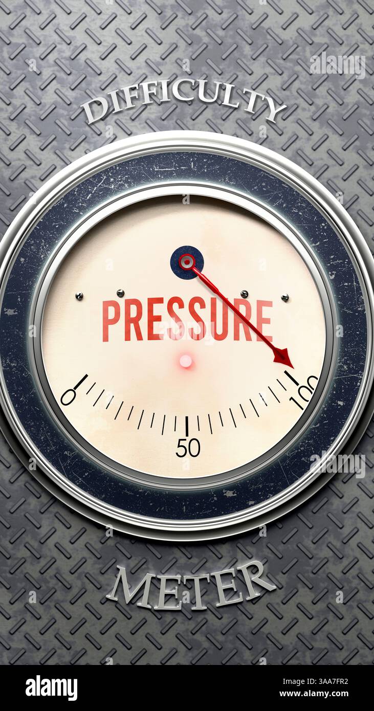 Pressure and difficulty that is hitting a full scale hi-res stock ...