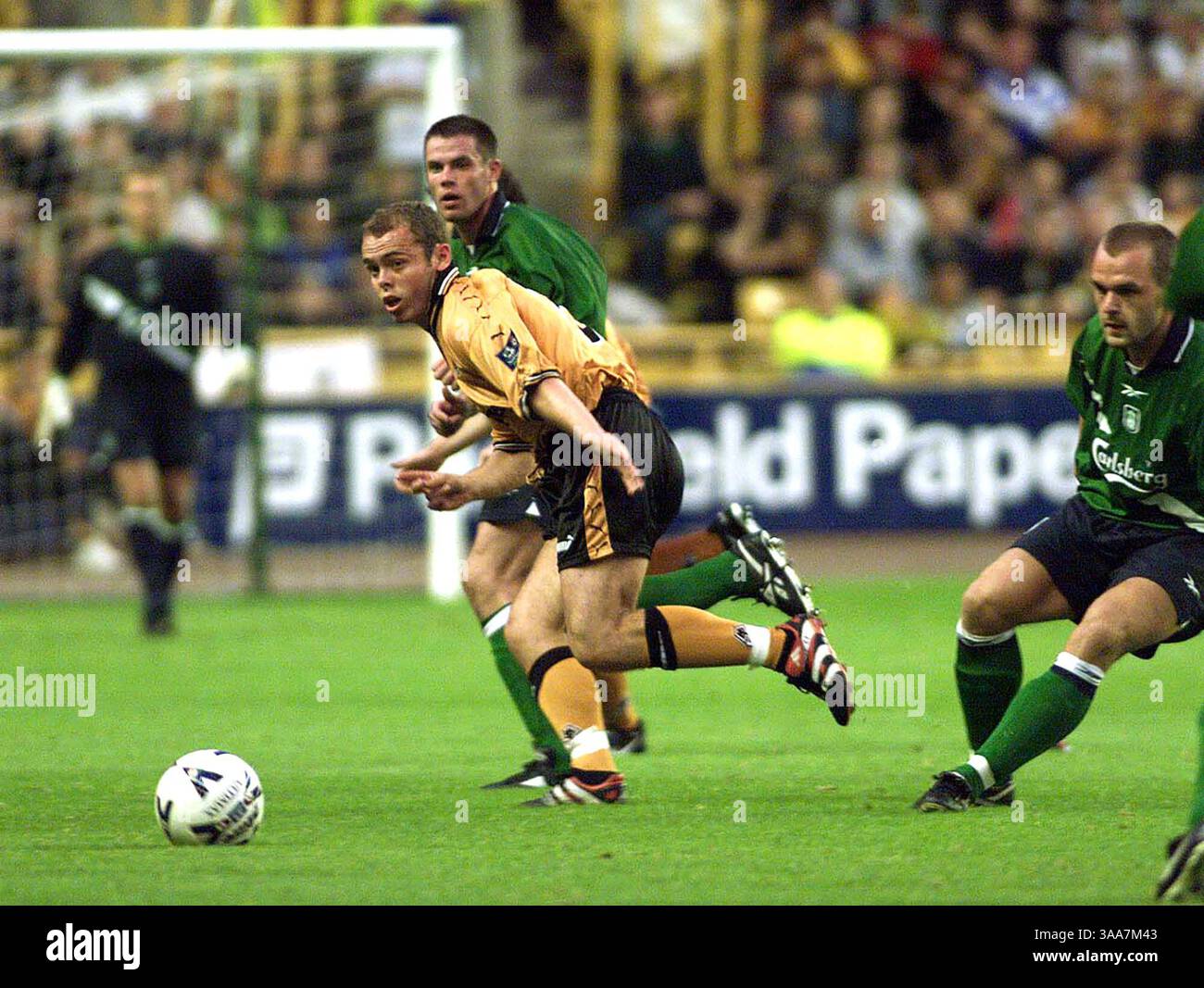 Wolves footballer Mark Jones. Wolverhampton Wanderers v Liverpool 1997 ...