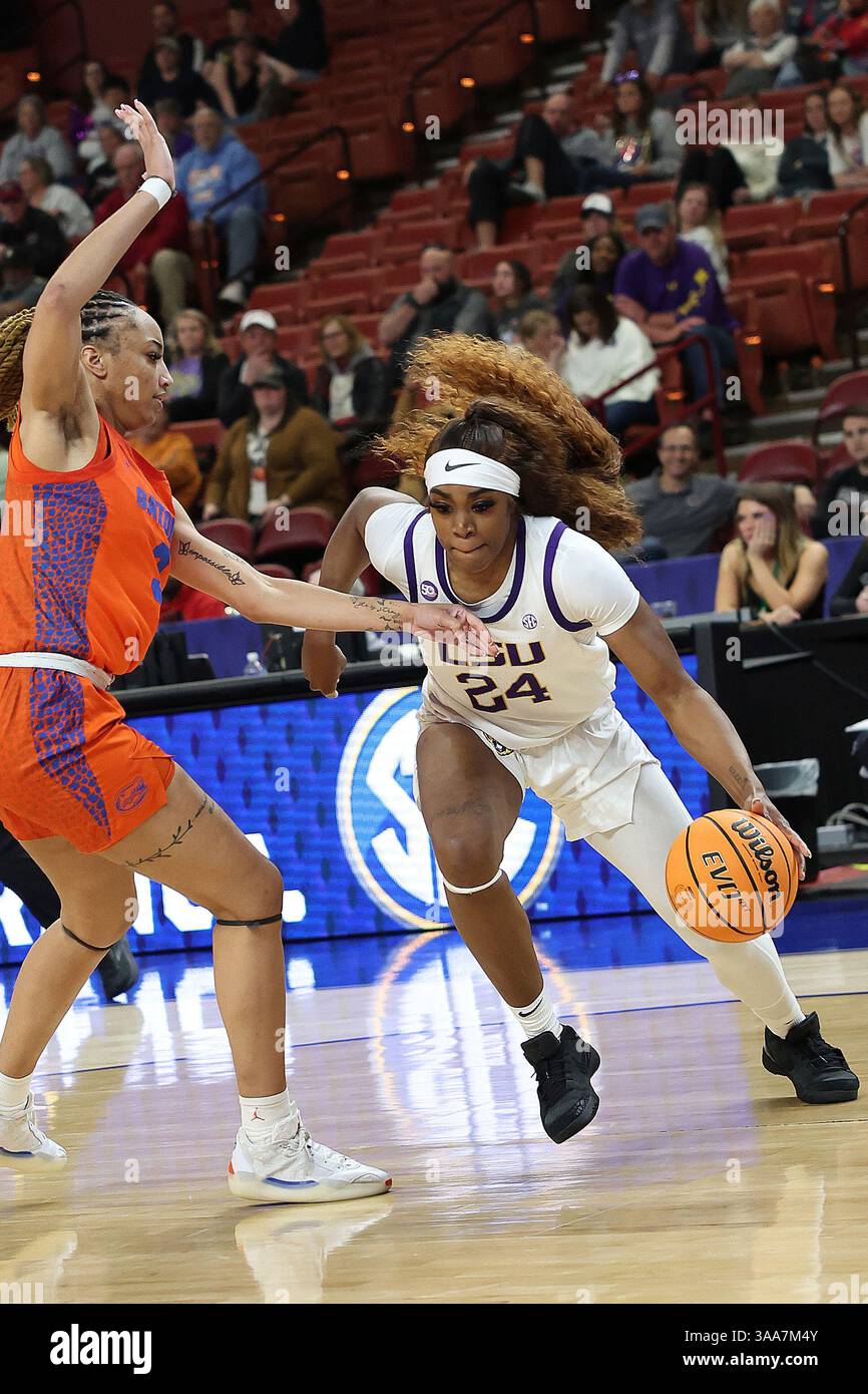 GREENVILLE, SC - MARCH 07: LSU Tigers guard Aneesah Morrow (24) during the SEC women's college ...