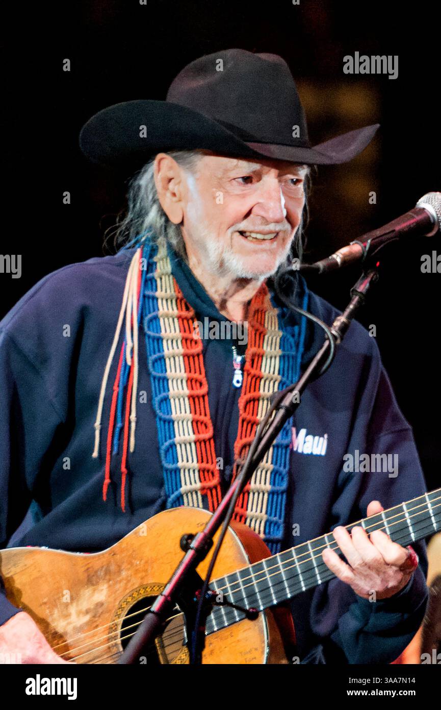 Willie Nelson. Portrait of the country music singer and guitarist ...