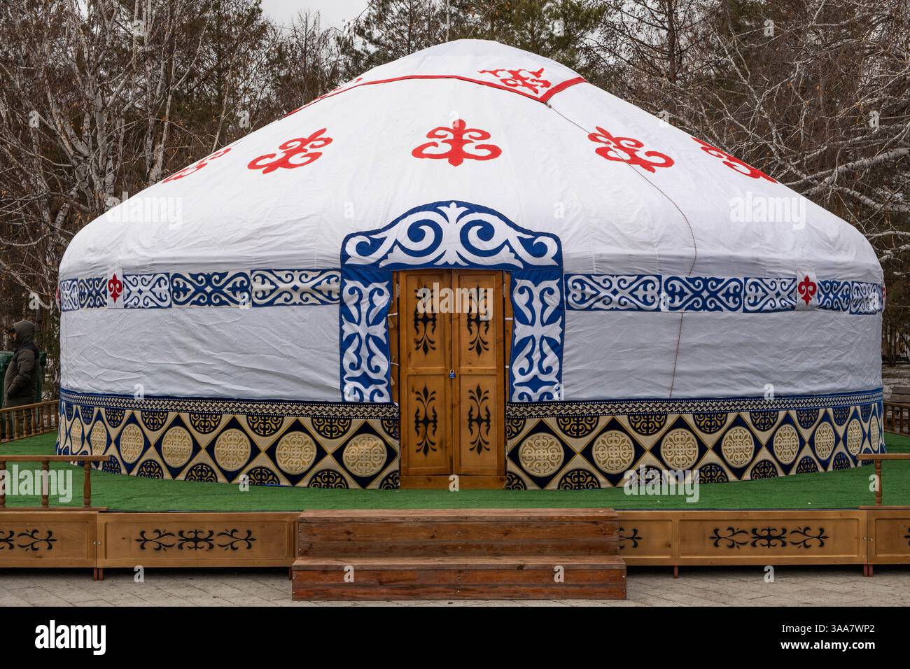 Mongolian yurt in park hi-res stock photography and images - Alamy