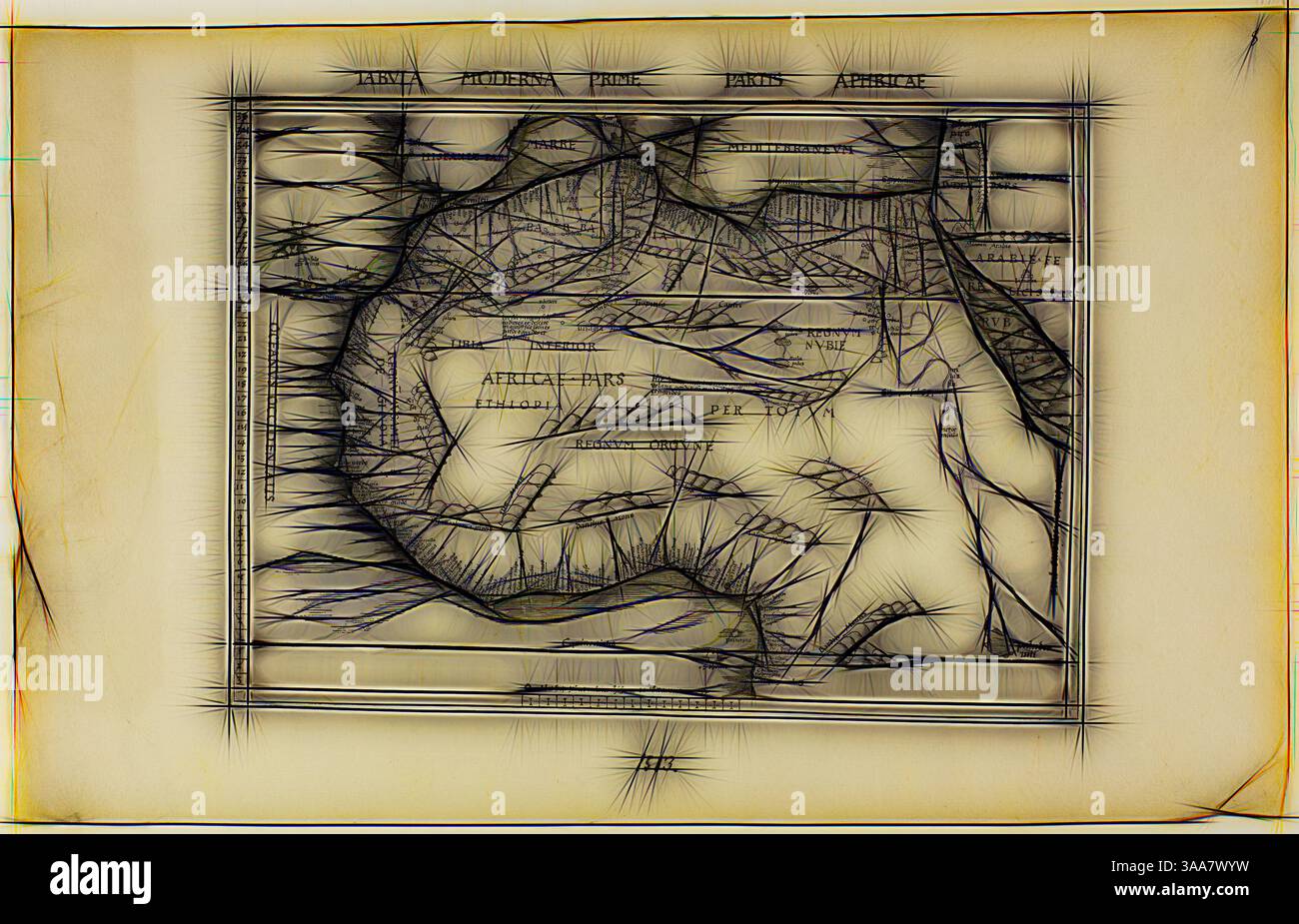 A faded map featuring intricate line work, outlines of geographic ...