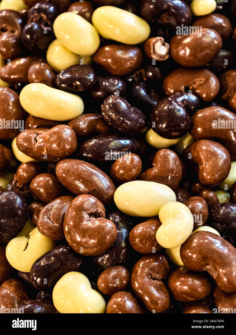 Assorted Chocolate Coated Caramel Cubes Dark, Milk, and White Chocolate ...