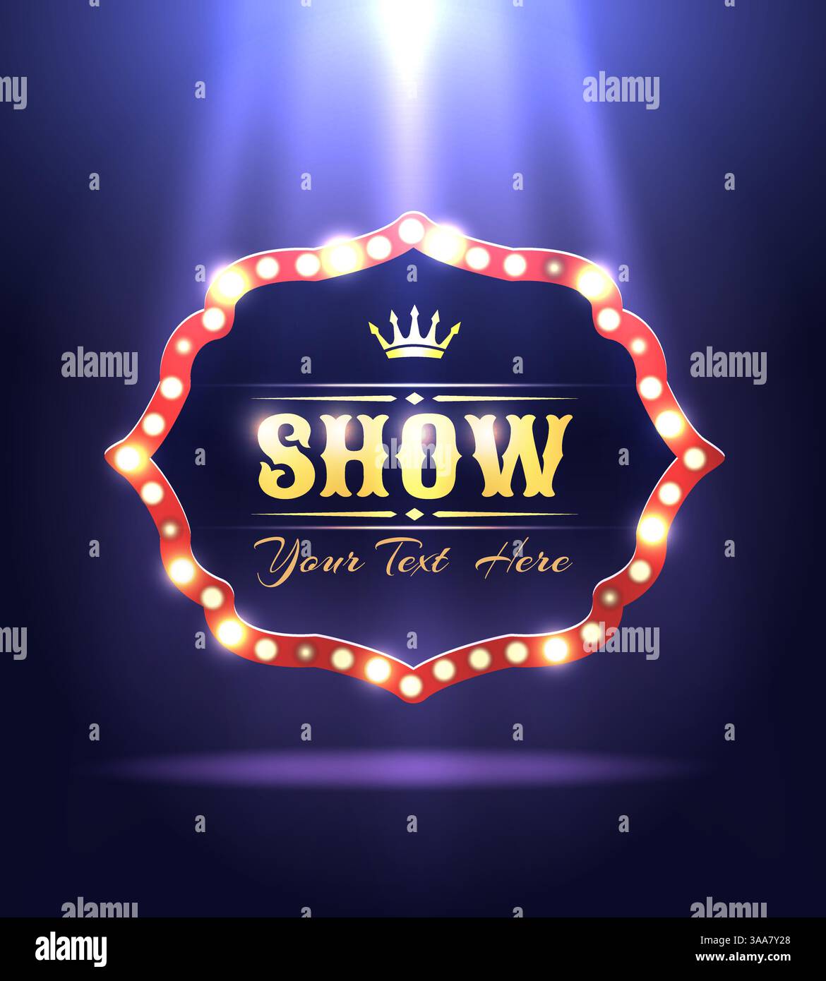 Spotlight glowing neon sign Stock Vector Images - Alamy