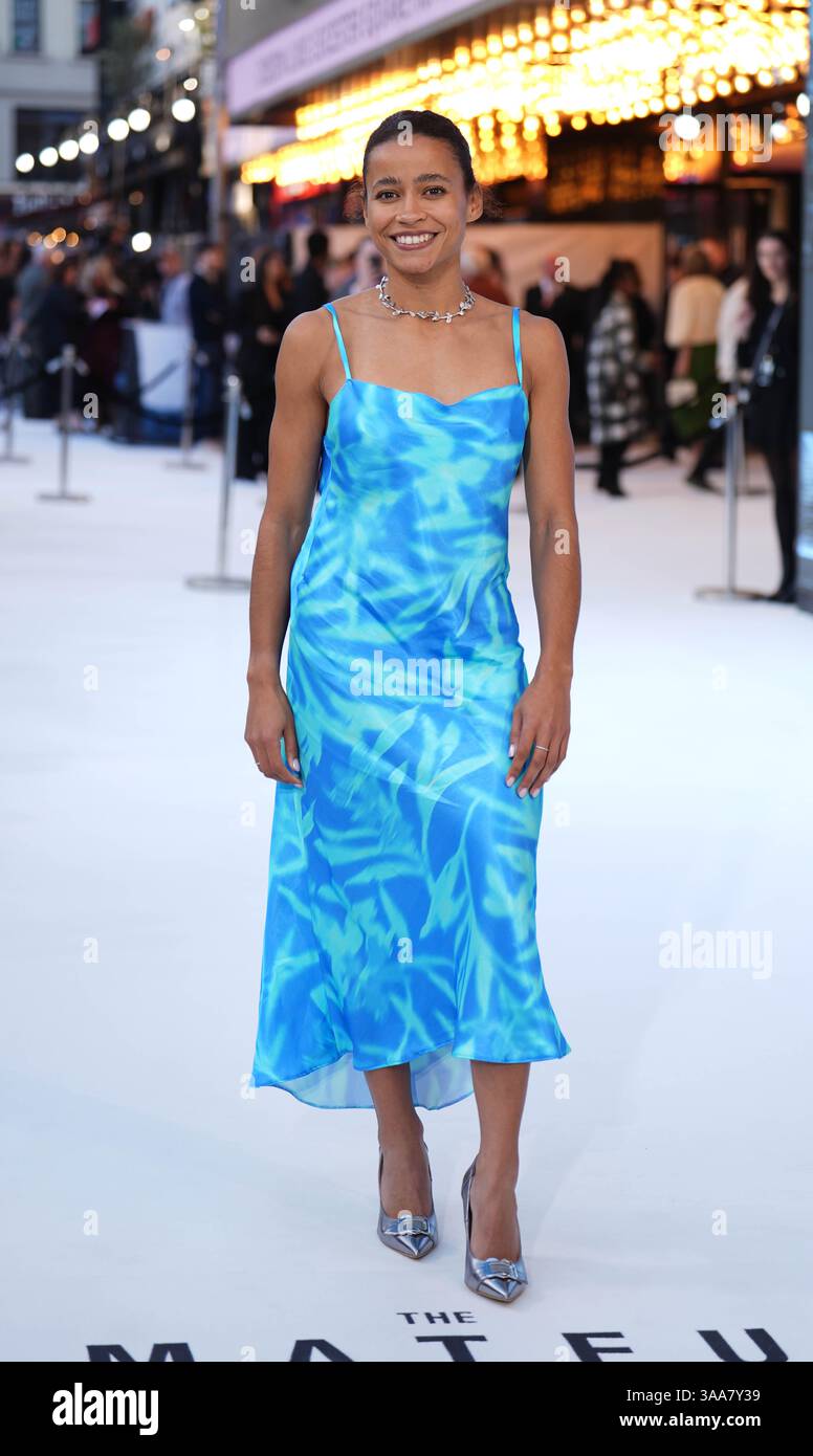 Jazmin Sawyers attends the European premiere of The Amateur, at the ...