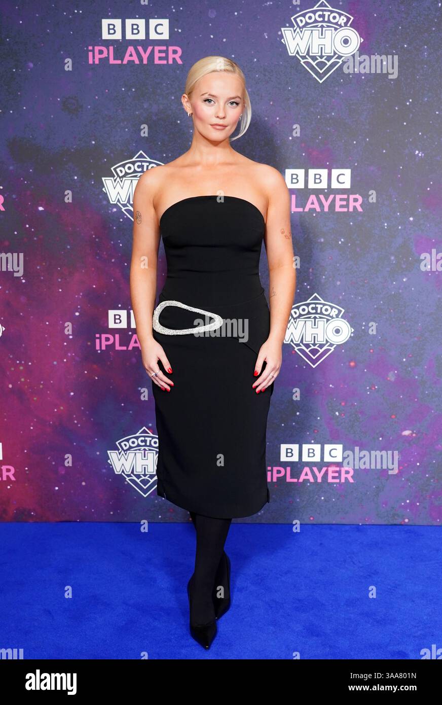 Millie Gibson attending the premiere of Doctor Who season two, at the Odeon Luxe West End ...