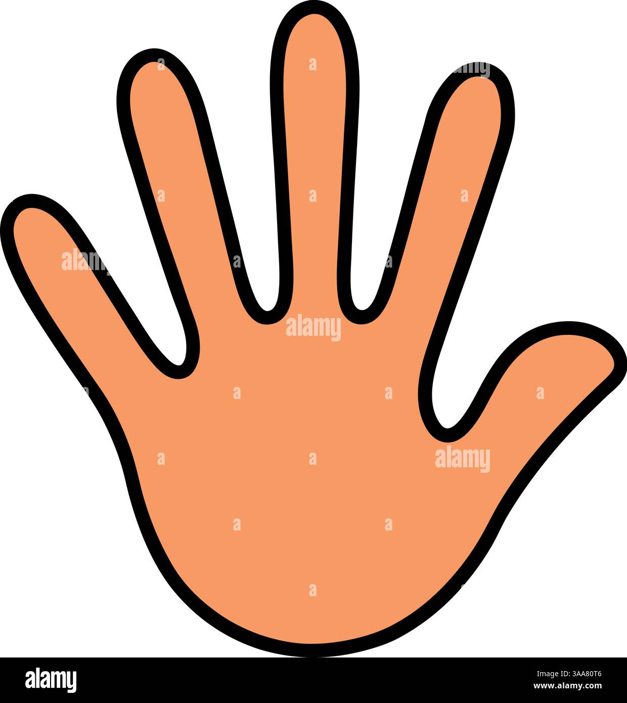 Cartoon open hand palm illustration Stock Vector Image & Art - Alamy