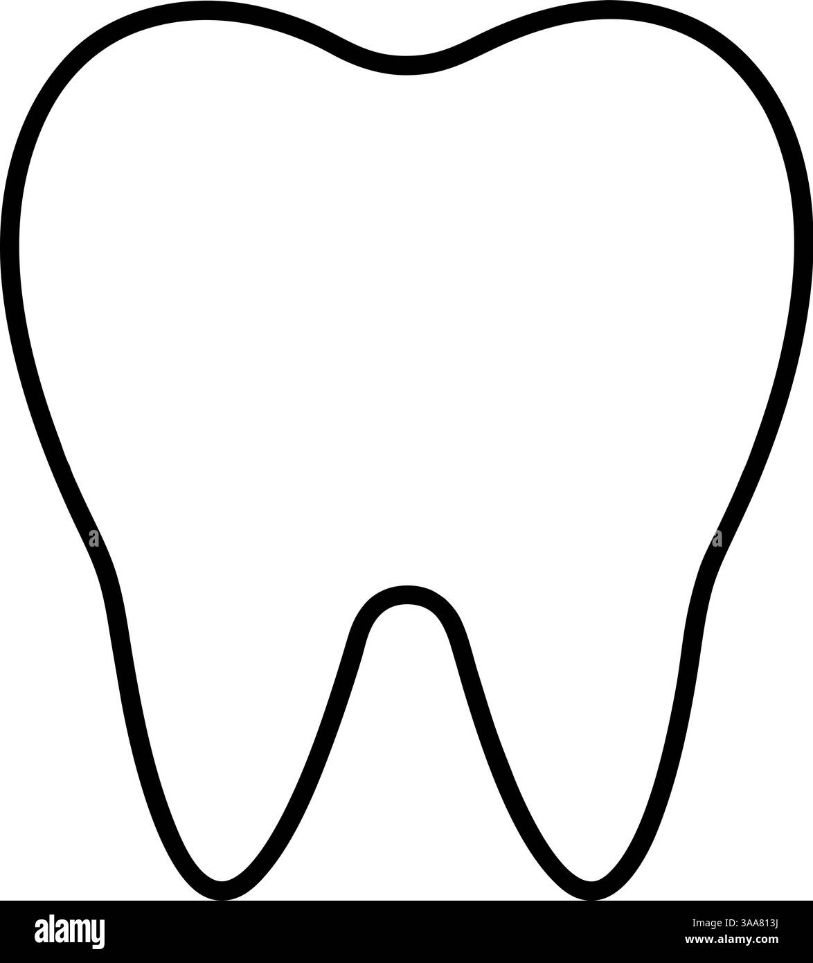 Black and white tooth outline illustration Stock Vector Image & Art - Alamy