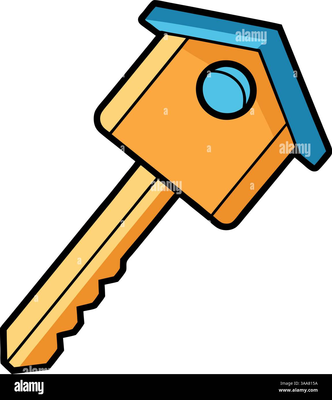 House-shaped key cartoon illustration Stock Vector Image & Art - Alamy